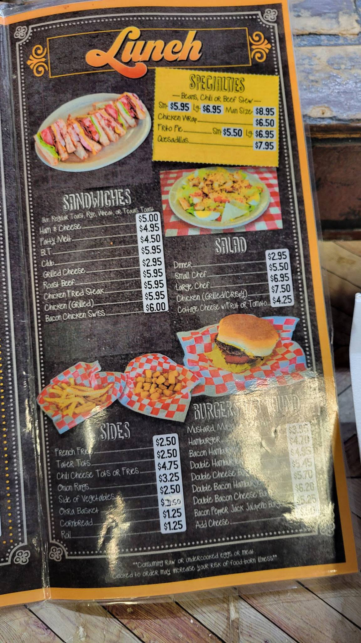 Menu at Anna's Coffee Cup desserts, Muskogee, 320 East Side Blvd