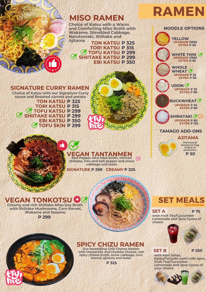 Carta de Katsu House Japanese Fusion Restaurant, Antipolo