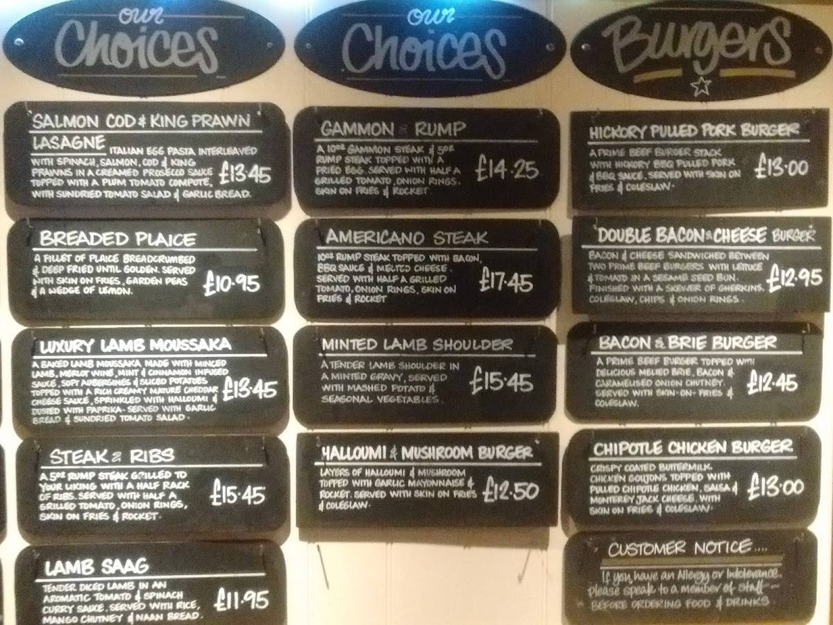 Menu at Apple Cart pub & bar, Peterborough