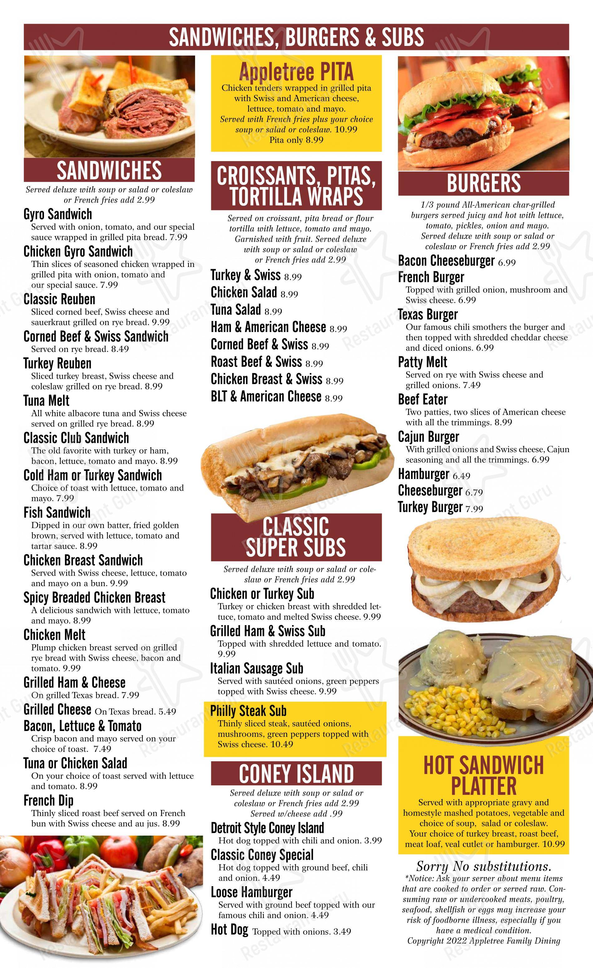 Menu at Apple Tree Family Dining restaurant, Lapeer