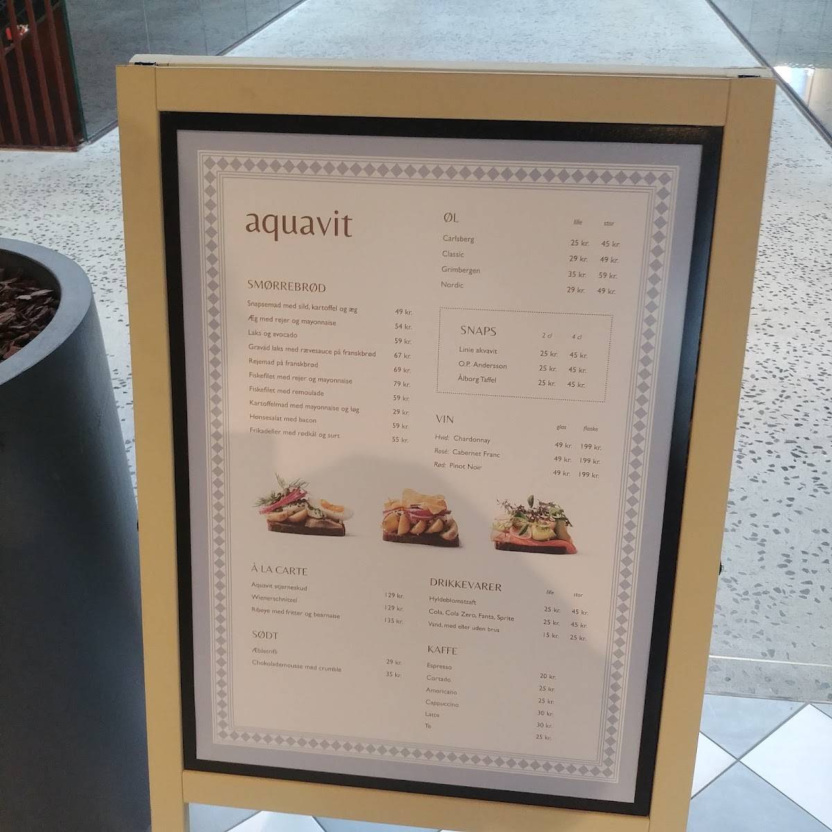 Speisekarte von Aquavit restaurant, Kopenhagen