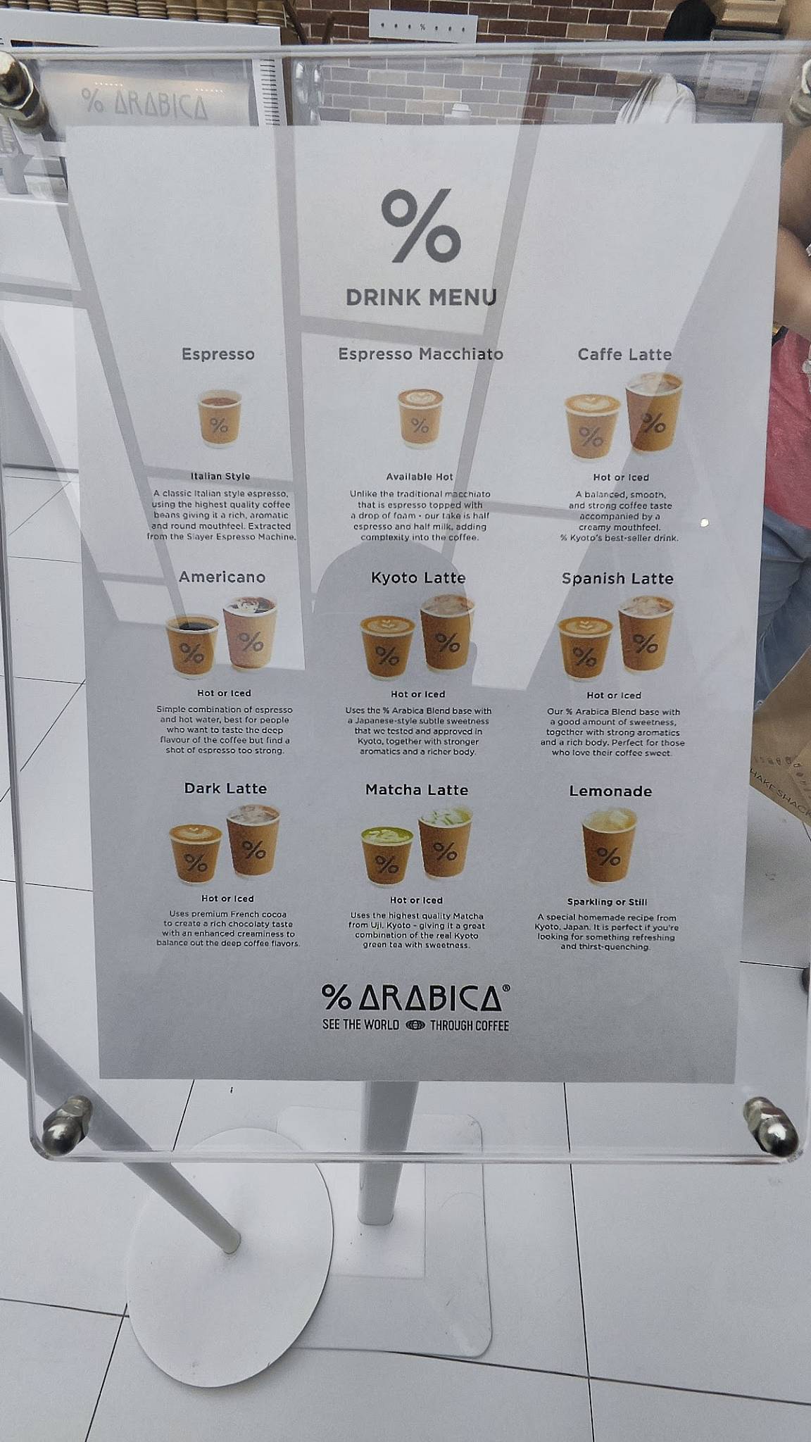 Carta del restaurante % Arabica Manila BGC Roastery, Taguig
