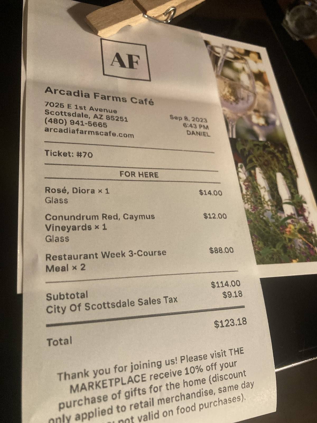 Menu at Arcadia Farms Cafe, Scottsdale, E 1st Ave