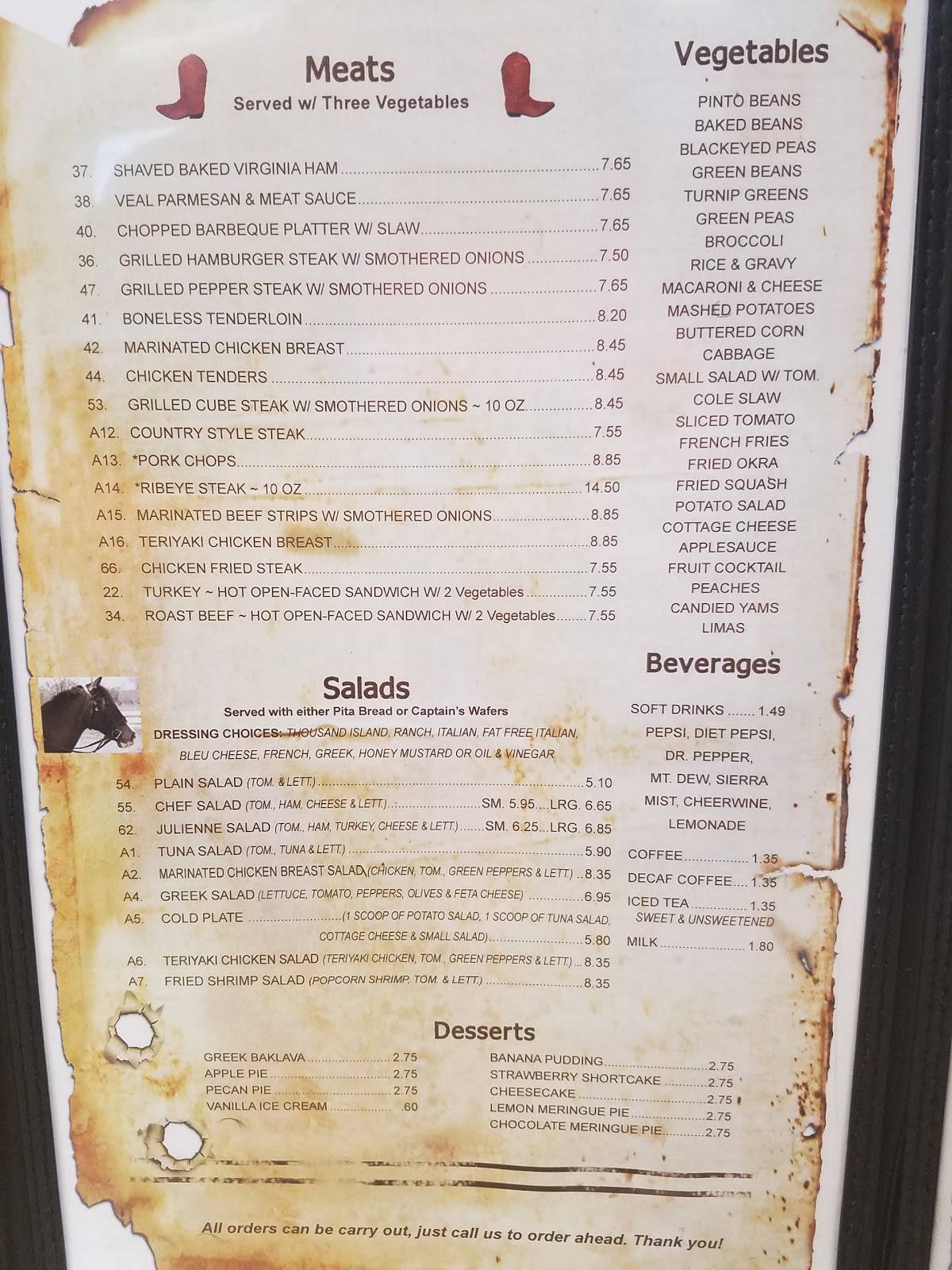 Menu at G & N Rancho restaurant, Archdale