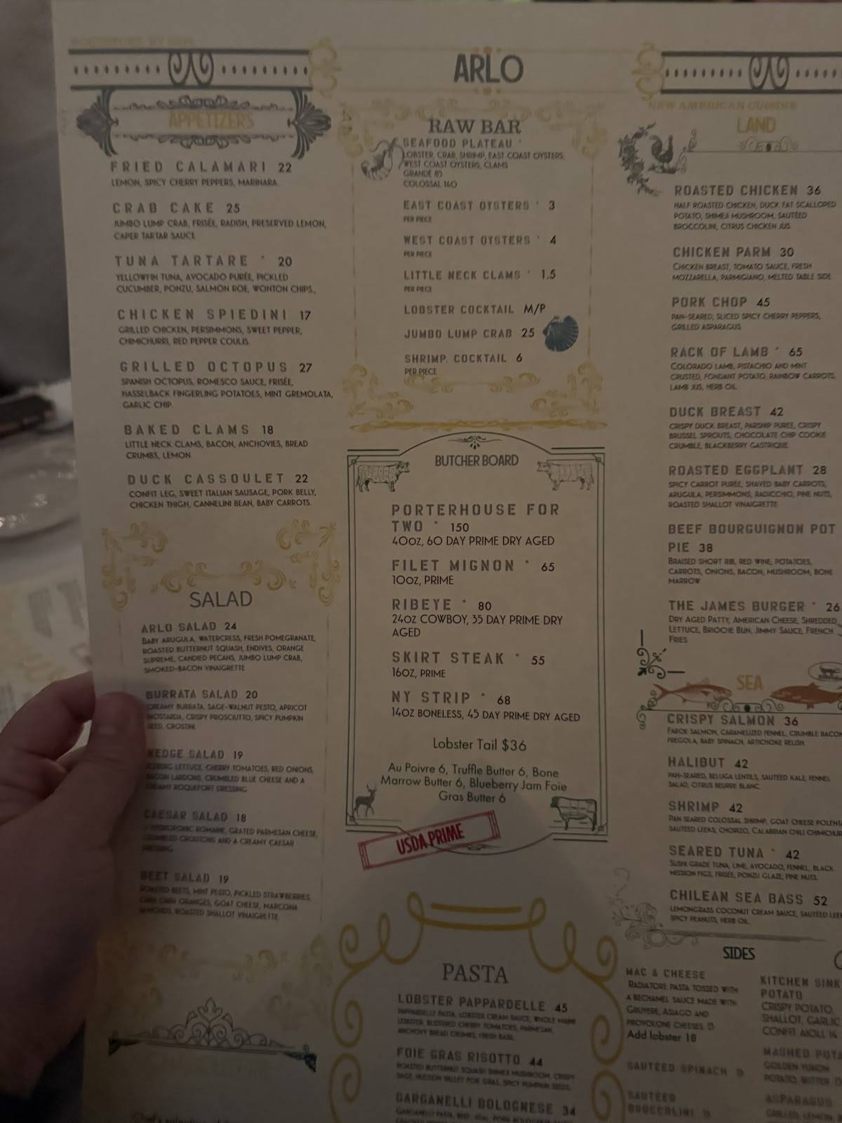 Menu at Arlo Kitchen & Bar, Northport
