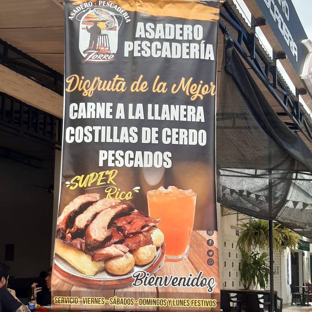 Menu at Asadero pescadería zorro restaurant, Girardot