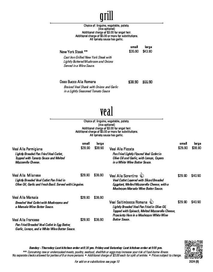 Menu at Assaggio Kailua restaurant, Kailua, 354 Uluniu St #101