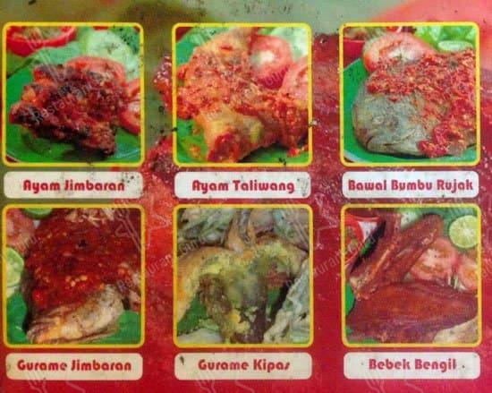 Menu at Ayam Jimbaran, Bandung, Festival Citylink