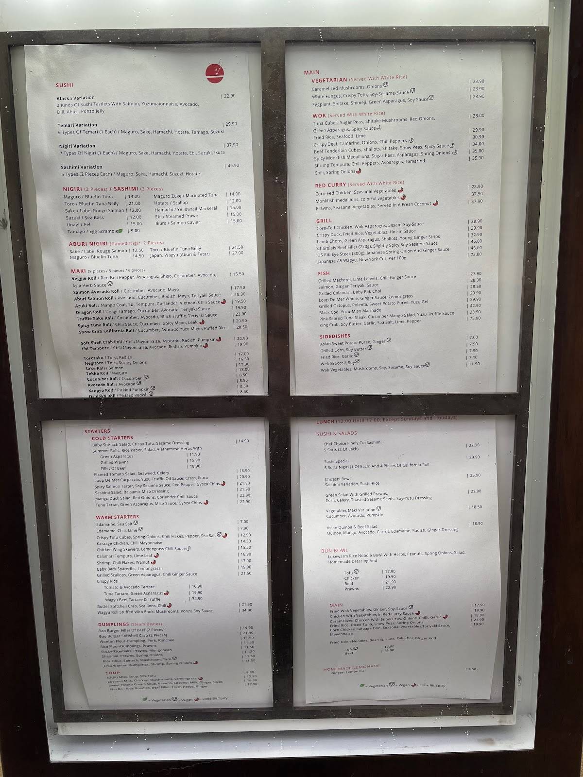 Speisekarte von Azuki restaurant, München