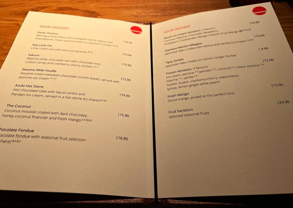 Speisekarte von Azuki restaurant, München