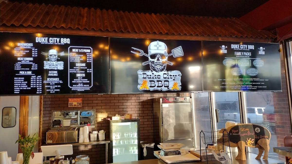 Menu at Duke City BBQ, Albuquerque