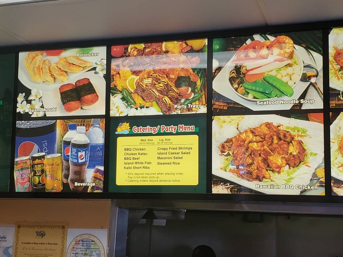 Menu at Q & Q Hawaiian B.B.Q. BBQ, Ventura