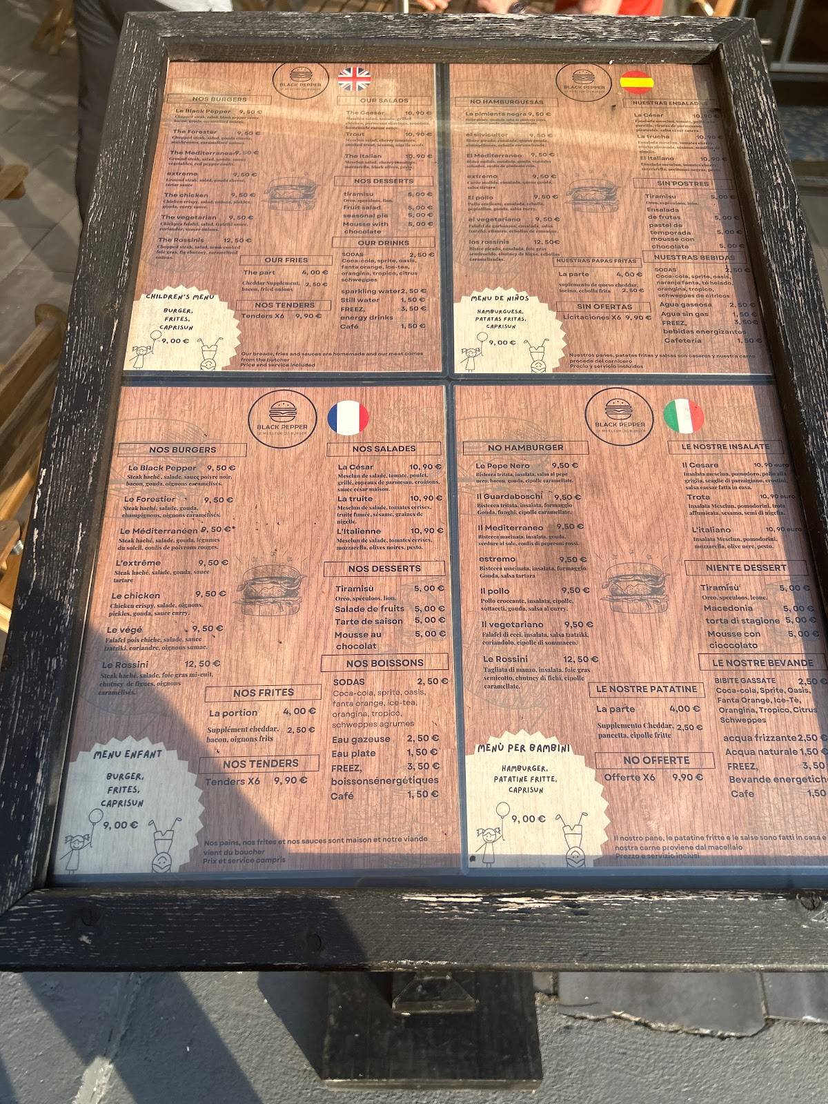 Menu at BLACK PEPPER LOURDES restaurant, Lourdes
