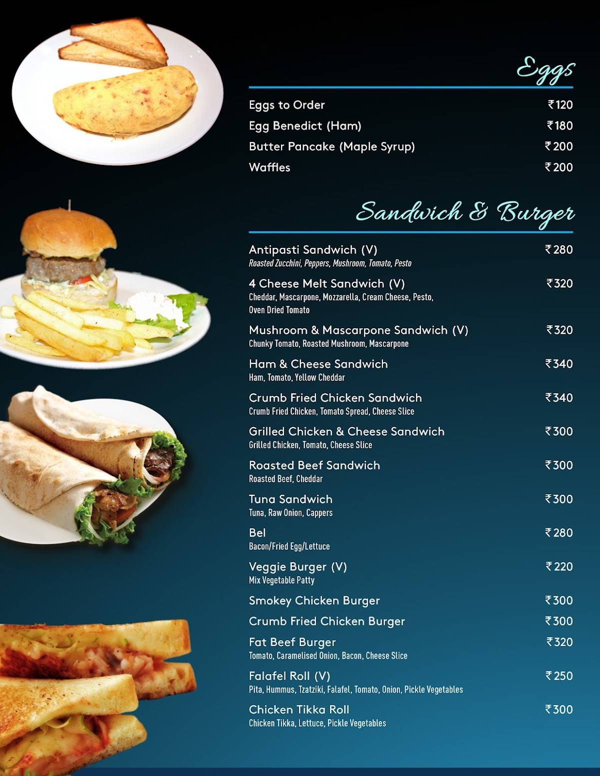 Menu at BLUE Delights Italian Restaurant, Chennai