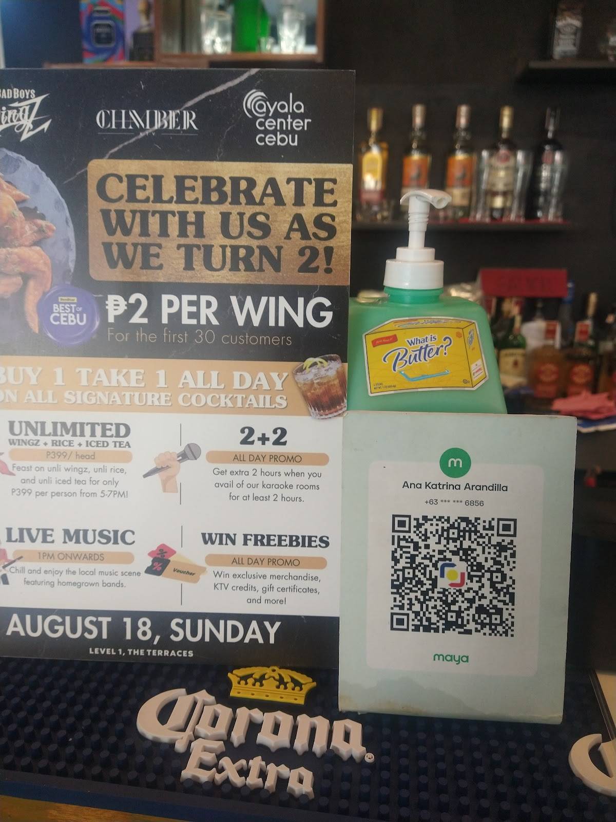 Menu at Bad Boys Wingz restaurant, Cebu City, ayala center cebu