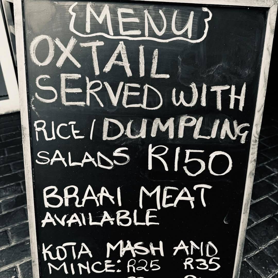 Menu at Bafokeng Corner pub & bar, Soweto