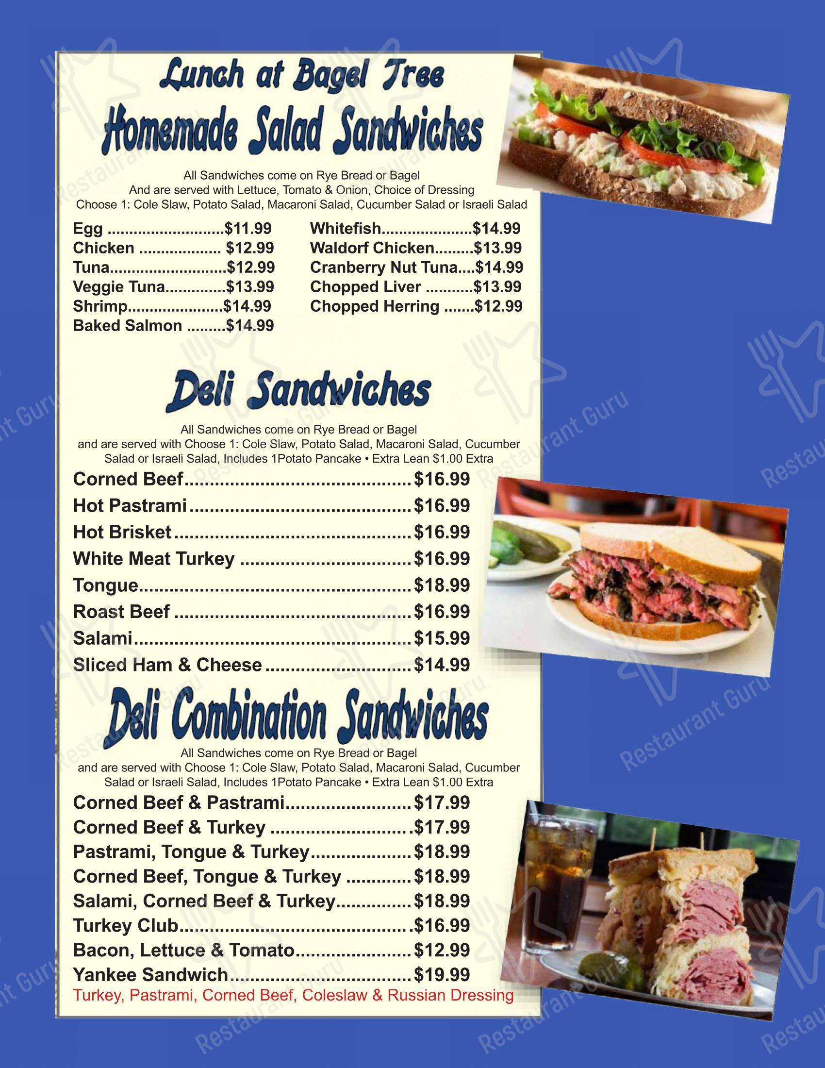 Menu at Bagel Tree Restaurant, Delray Beach