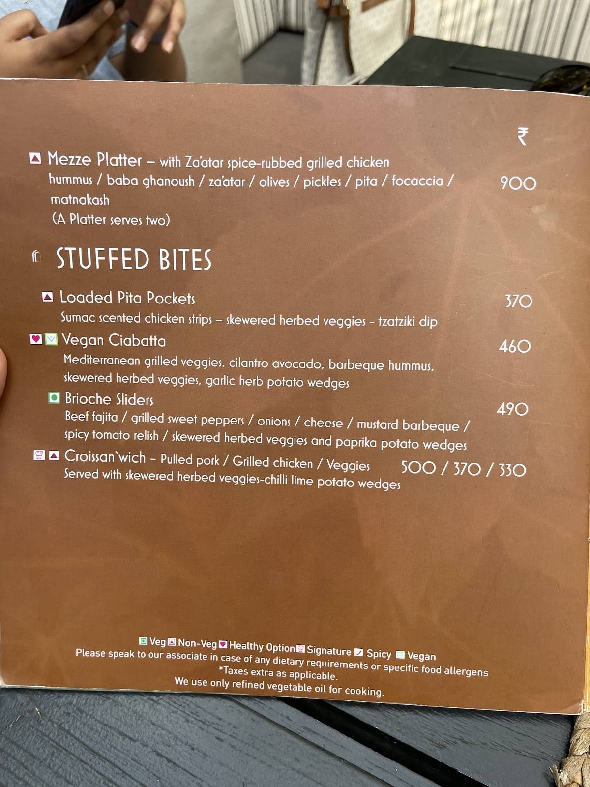 Menu at Baker's Arch Garden Cafe, Thiruvananthapuram