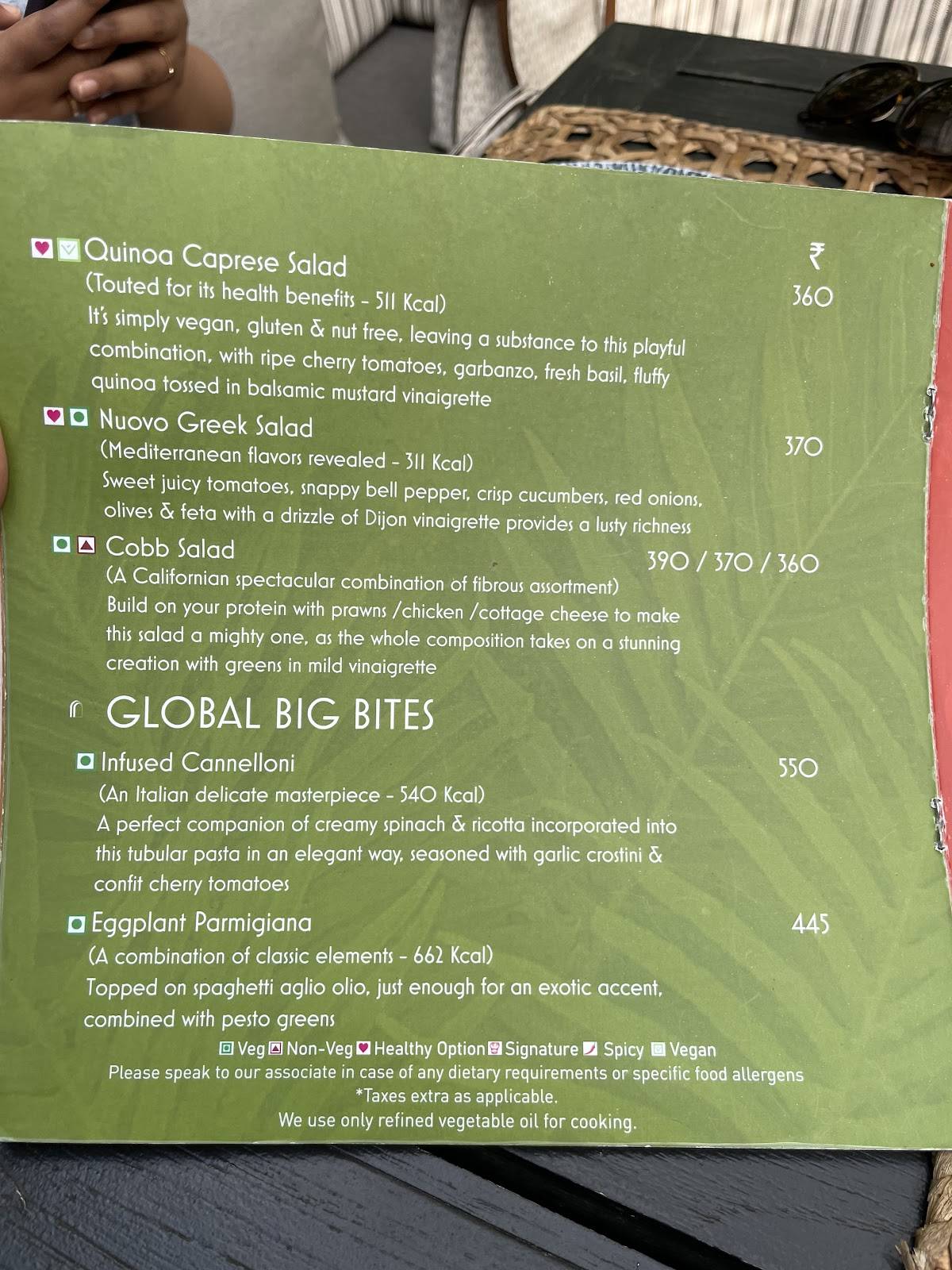 Menu at Baker's Arch Garden Cafe, Thiruvananthapuram