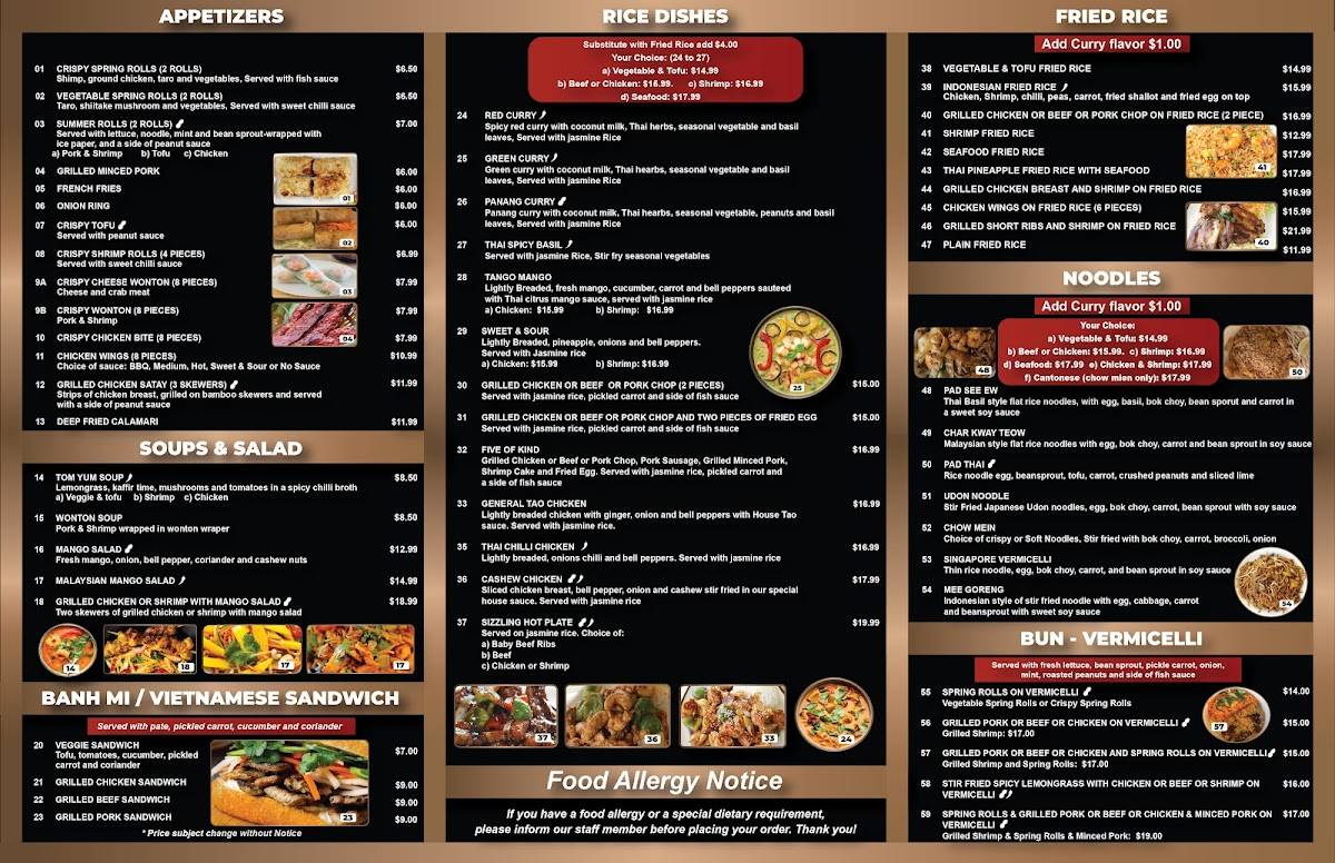 Menu at Bally's Kitchen restaurant, Windsor