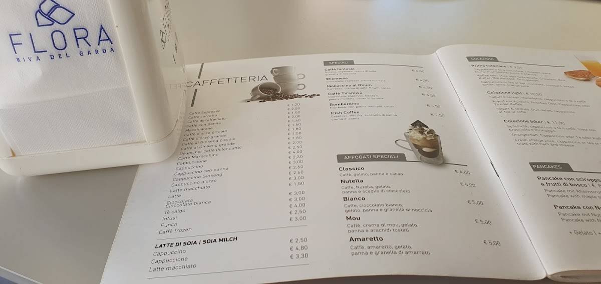 Menu da GELATERIA FLORA pub & bar, Riva del Garda