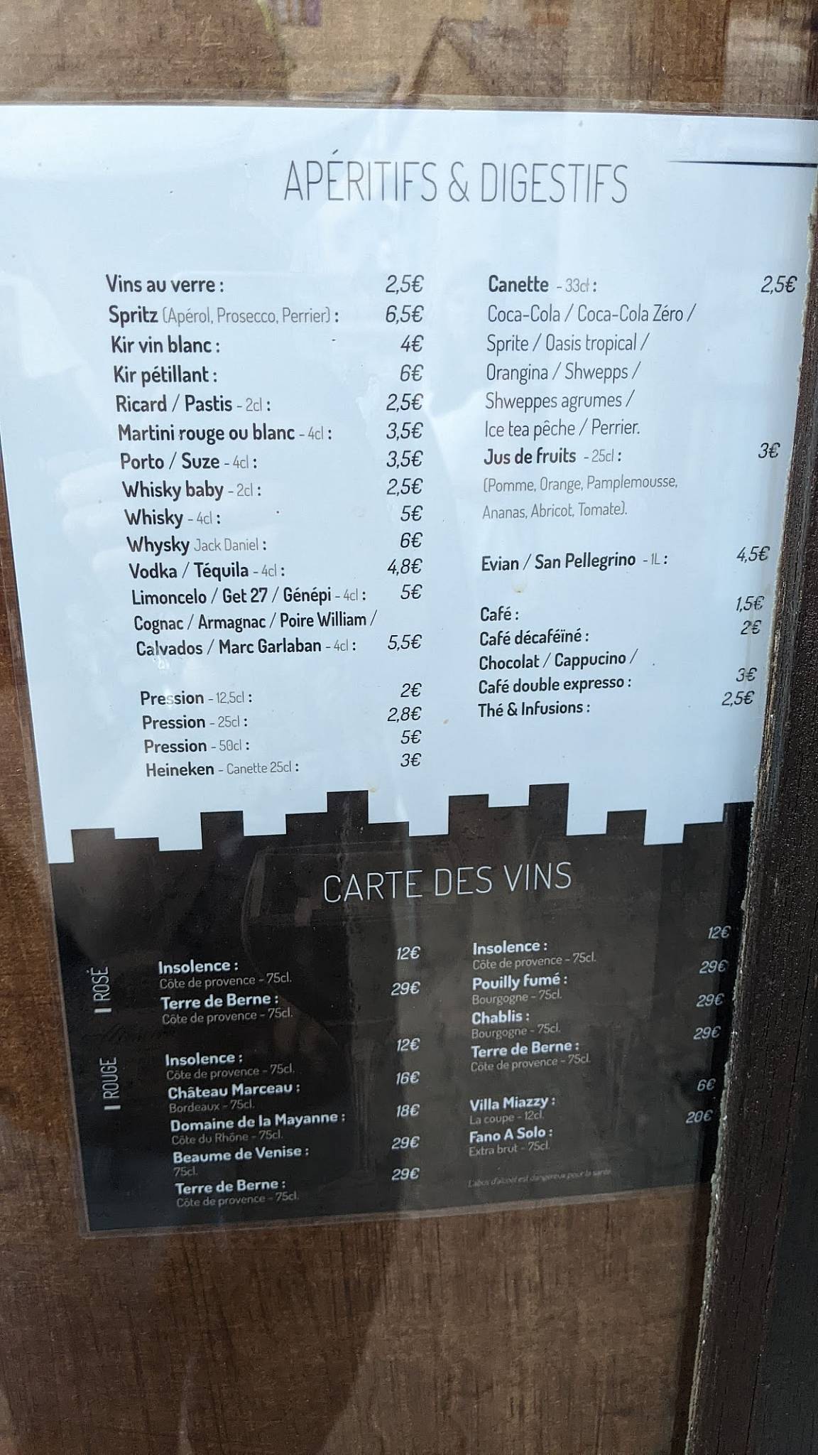 Menu au Bar Restaurant "L’ENTRE POTES", Caille