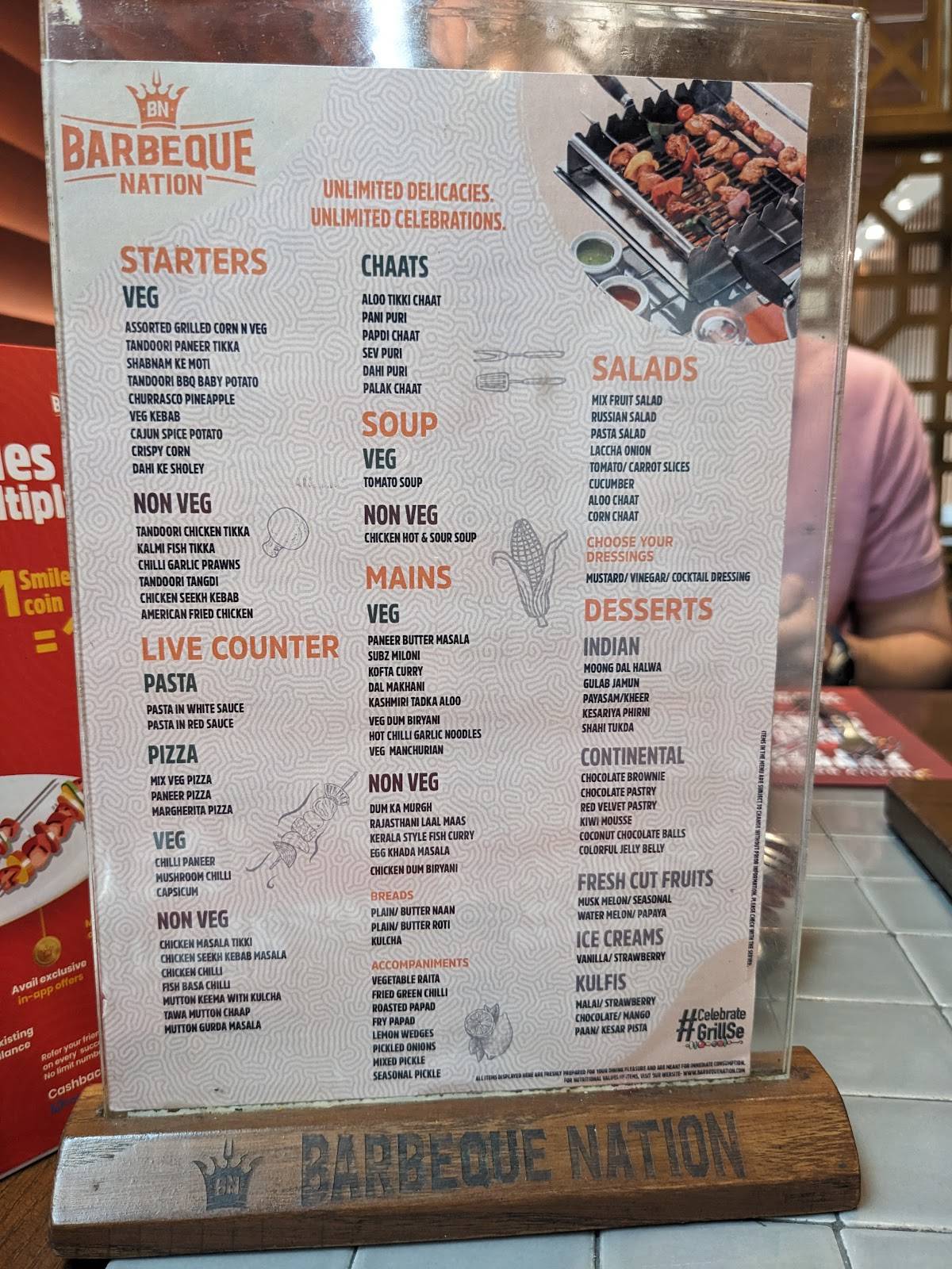 Menu at Barbeque Nation - Ahmedabad - Satya One, Ahmedabad, SATYA ONE
