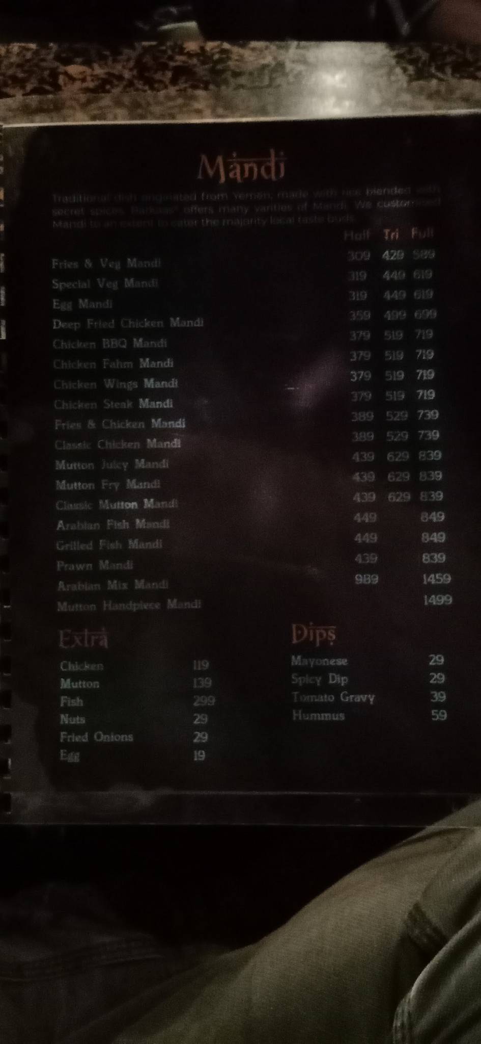 Menu at Barkaas Arabic Restaurant, Vijayawada, Donepudi Dharmarao Road