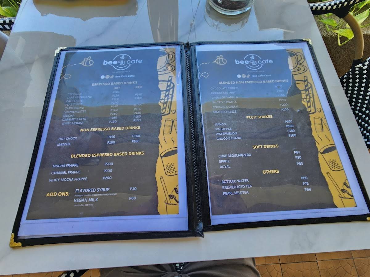 Menu at Bee Cafe Cebu, Cebu City