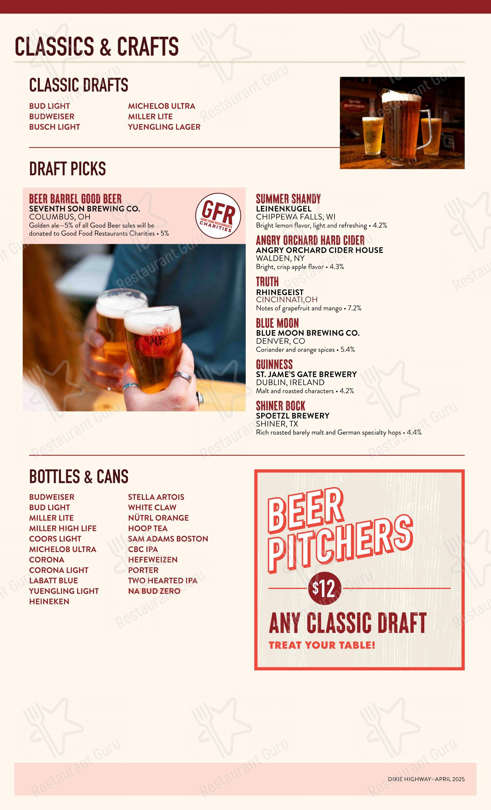 Menu at Beer Barrel Pizza & Grill, Lima, S Dixie Hwy