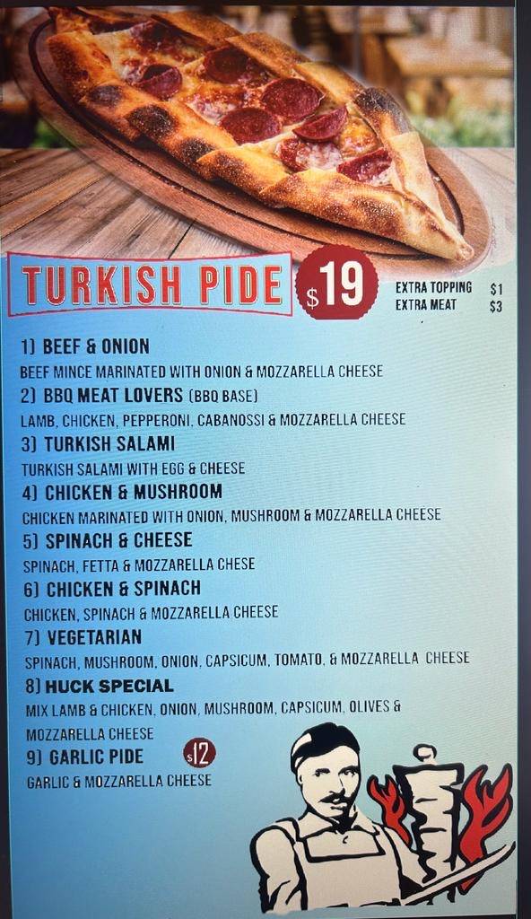 Menu at Bega Valley Kebab House pizzeria, Bega