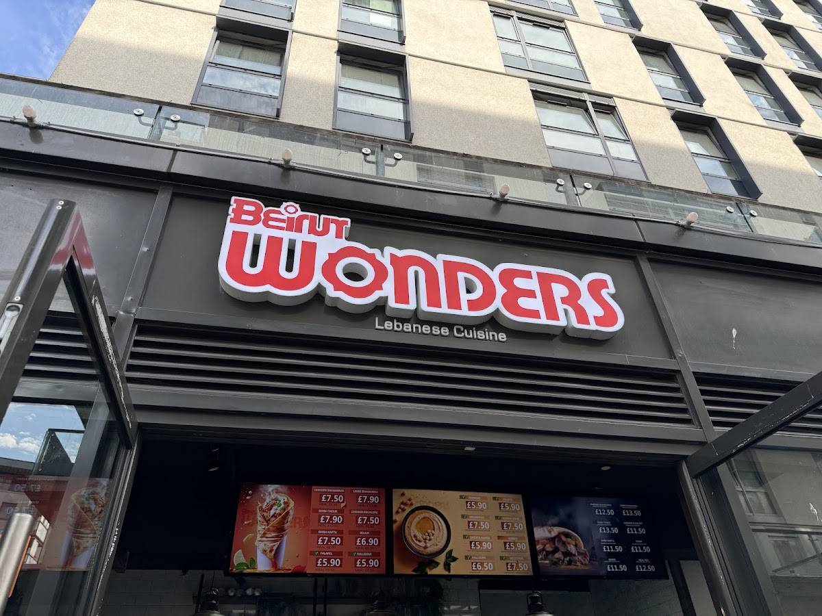 Menu at Beirut Wonders restaurant, London