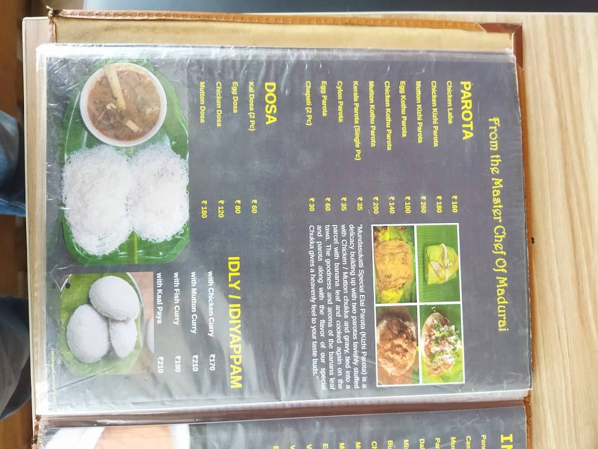 Menu at Maduravanam - Taste of Madurai, Bengaluru