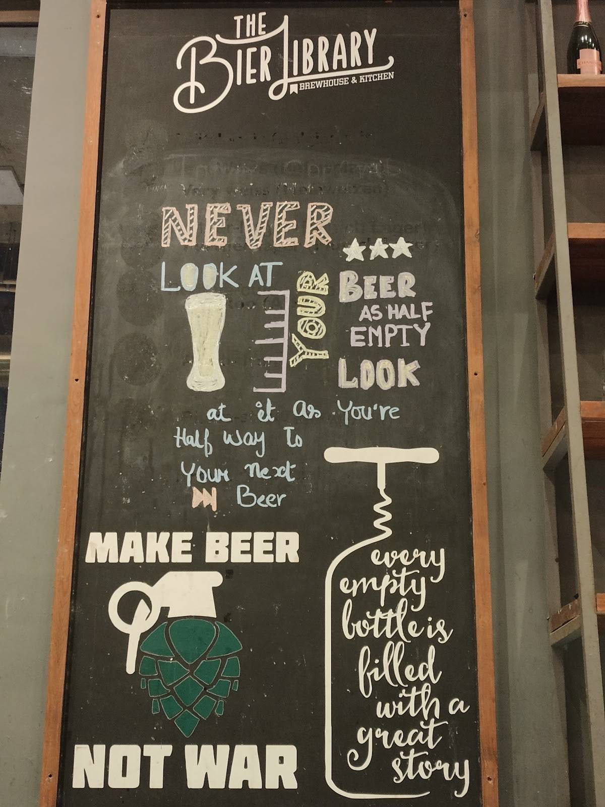 Menu at The Bier Library Brewery & Kitchen, Koramangala, Bengaluru