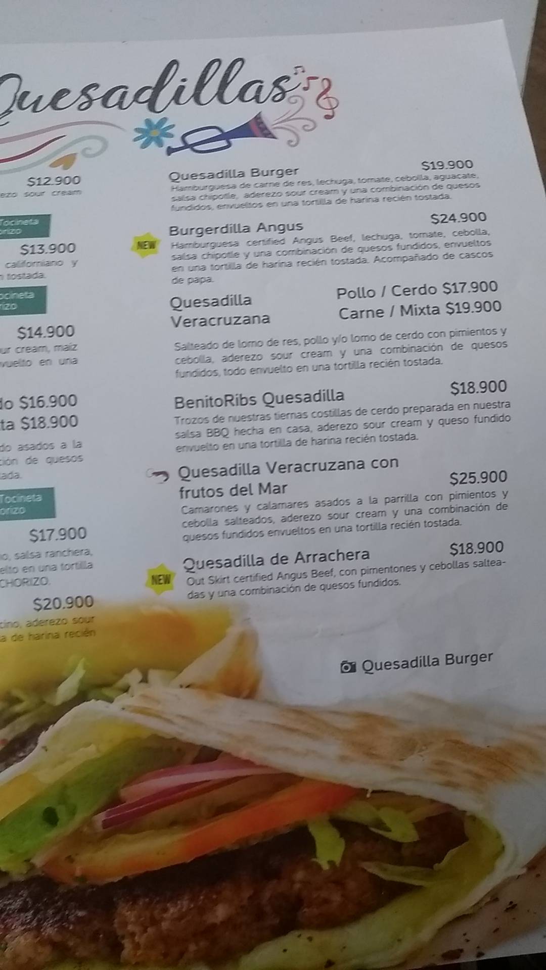 Carta del restaurante Benito Juárez, Barranquilla, Cra. 53 #80-167
