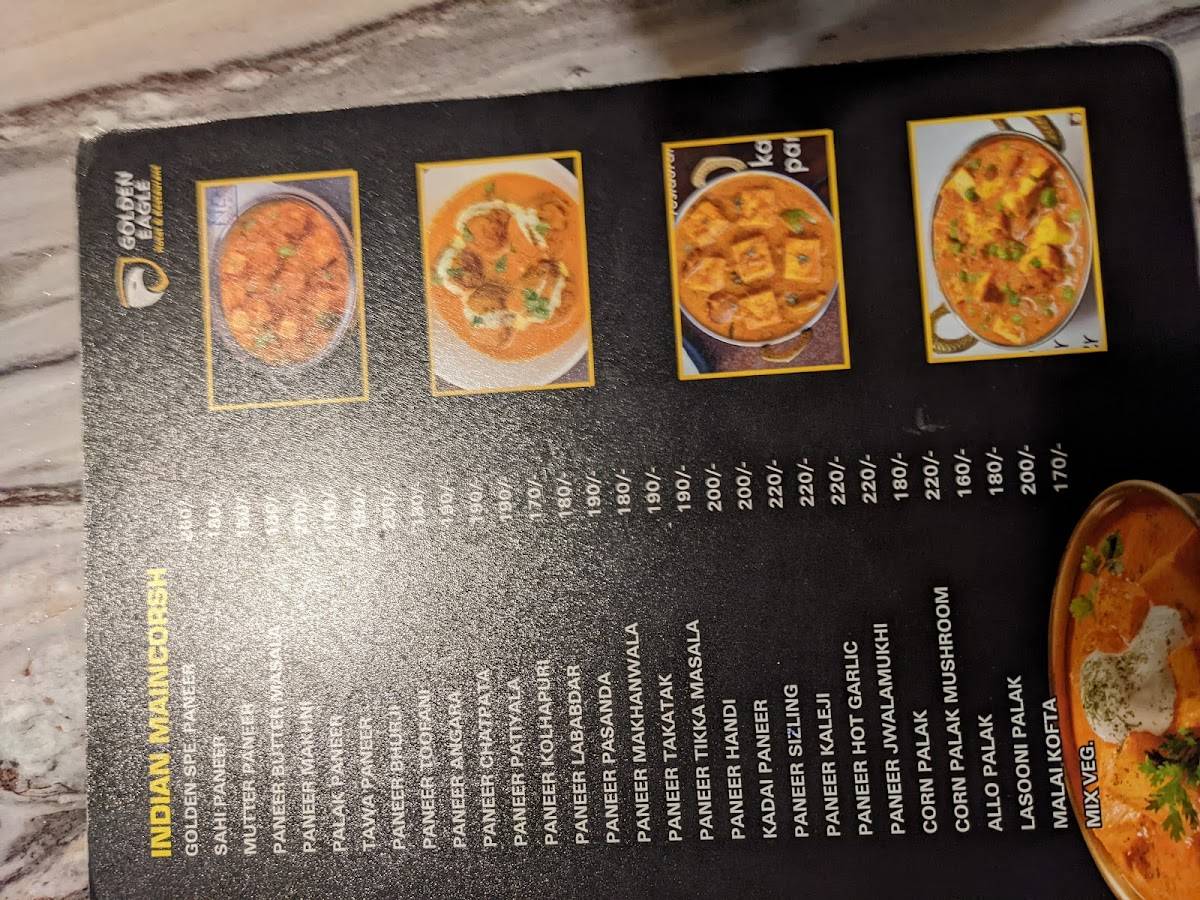 Menu at GOLDEN EAGLE HOTEL AND RESTAURANT, Bhachau