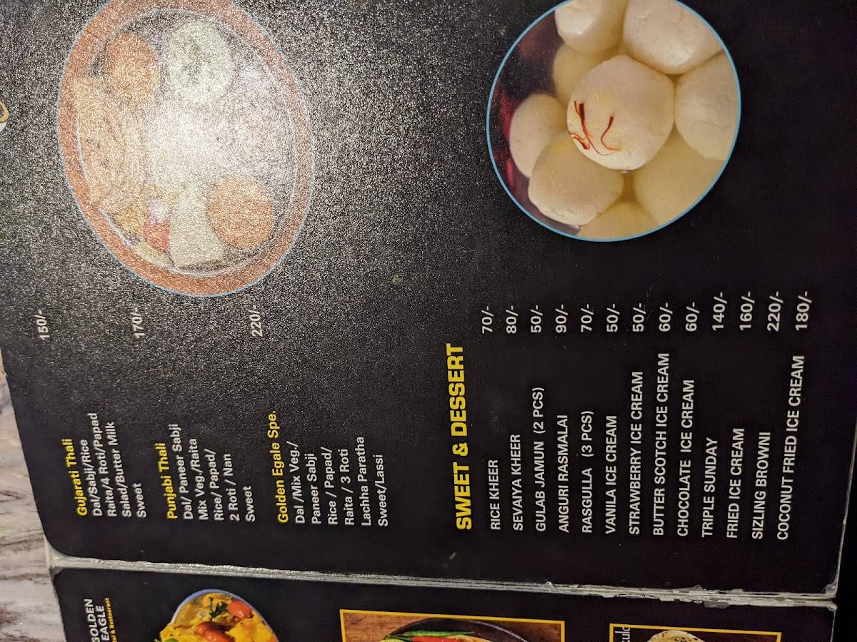 Menu at GOLDEN EAGLE HOTEL AND RESTAURANT, Bhachau