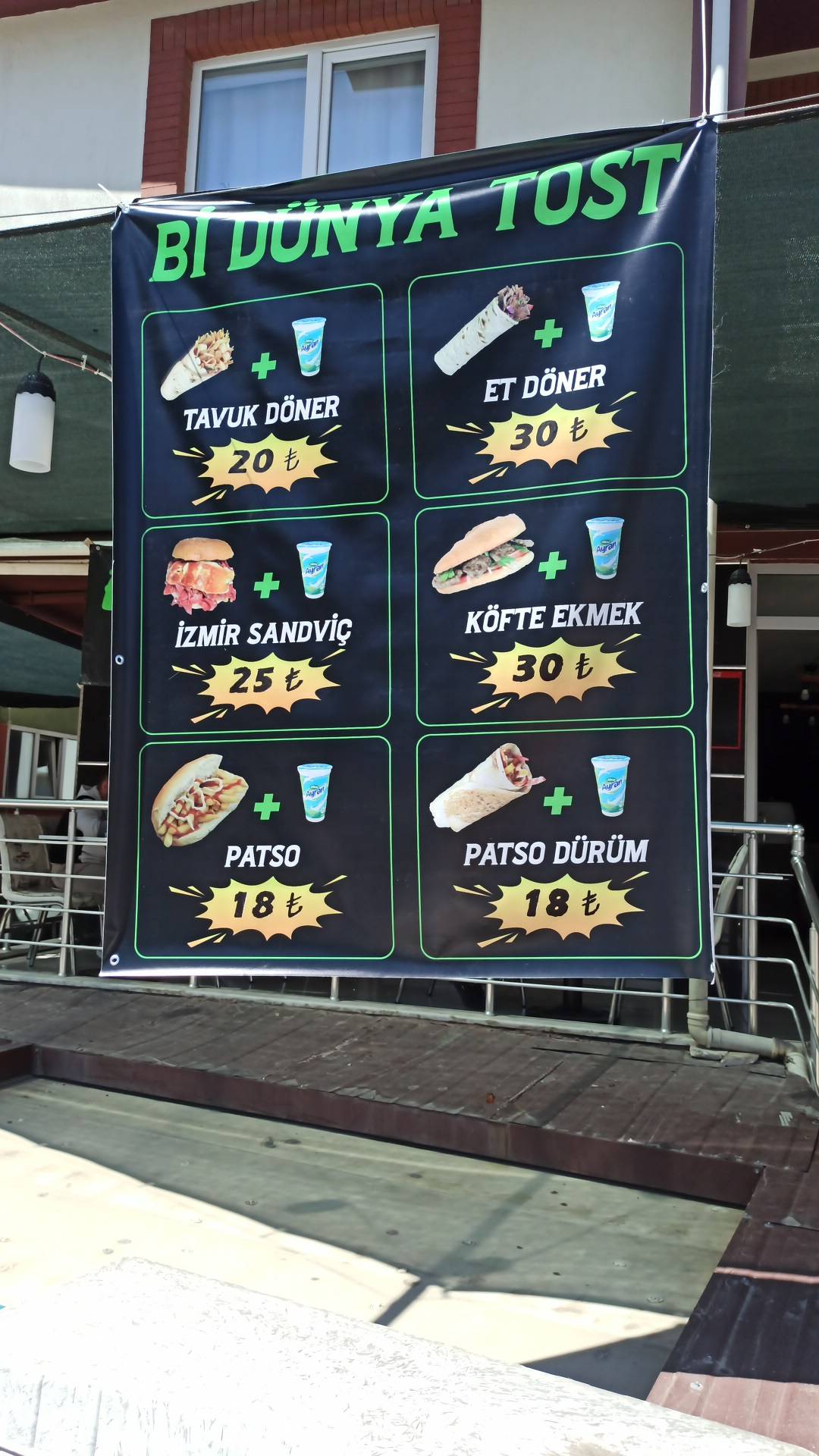 Menu at Bi Dünya Tost, Denizli,. Sk. No:6/B