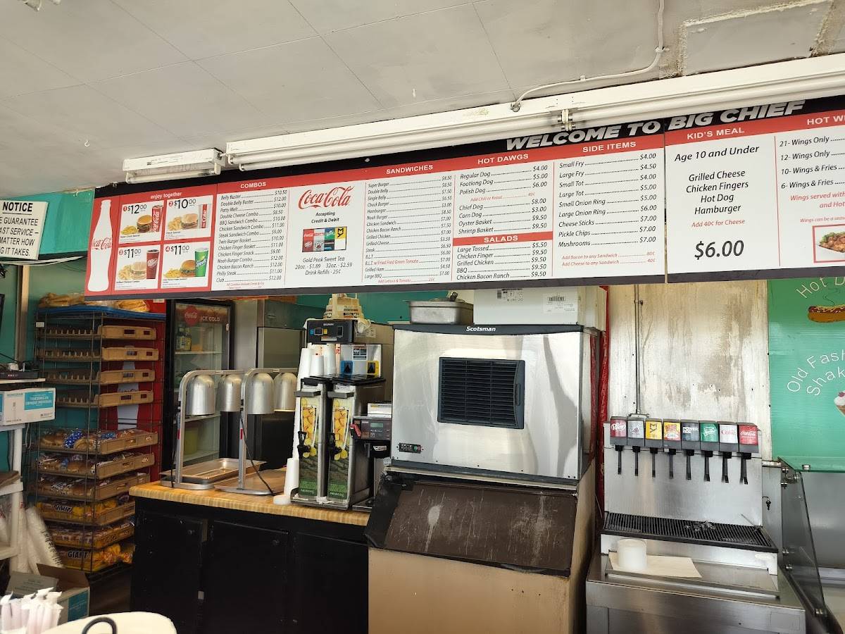 Menu at Big Chief Drive-In fast food, Glencoe