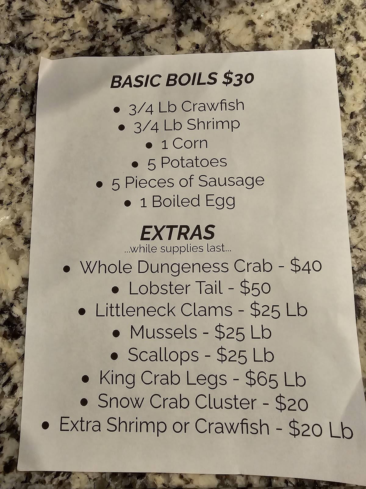 Menu at Big Mike and Busters pizzeria, Hollister