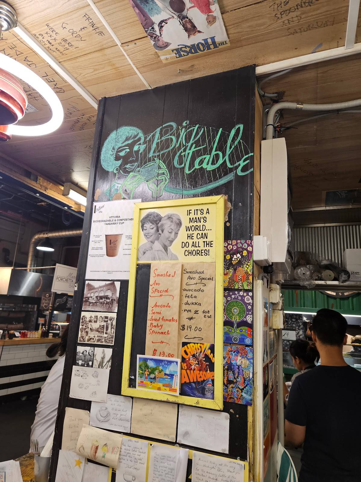 Menu at Big Table restaurant, Adelaide