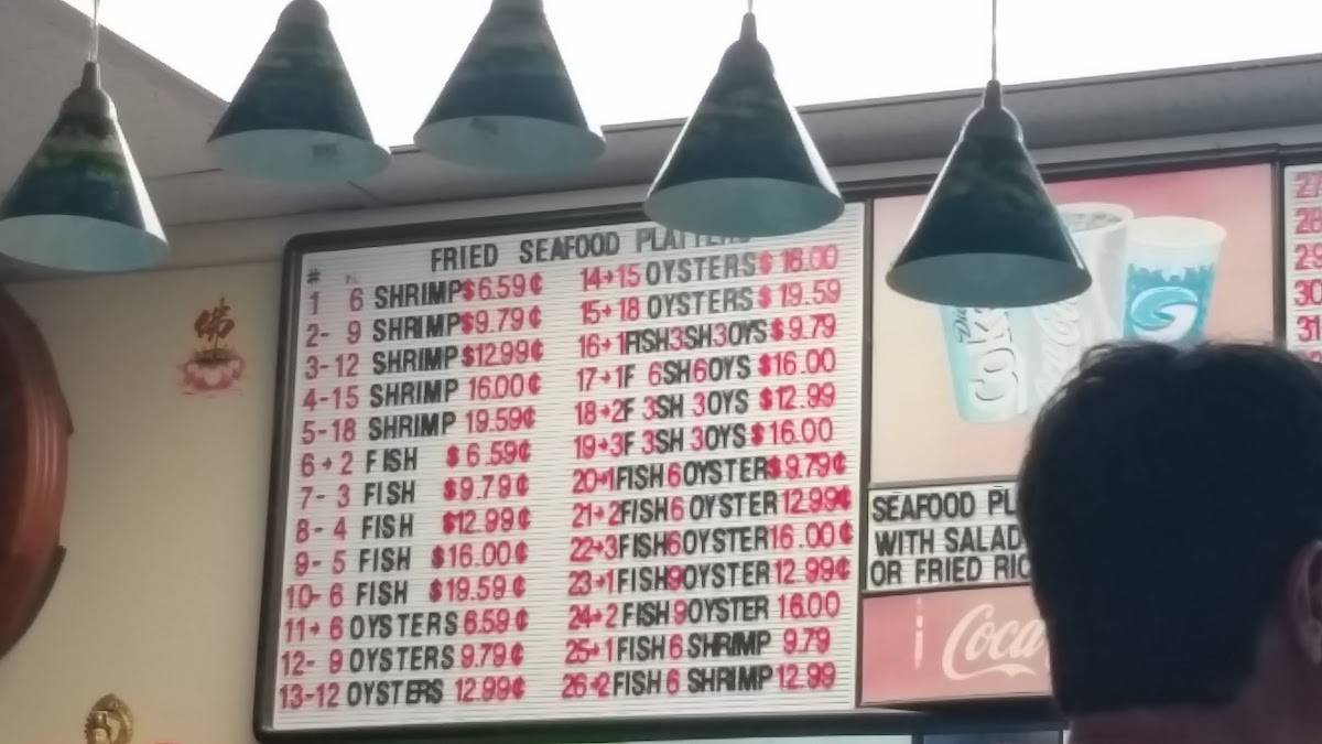 Menu at Bingo's Seafood restaurant, Morgan City, LA-182