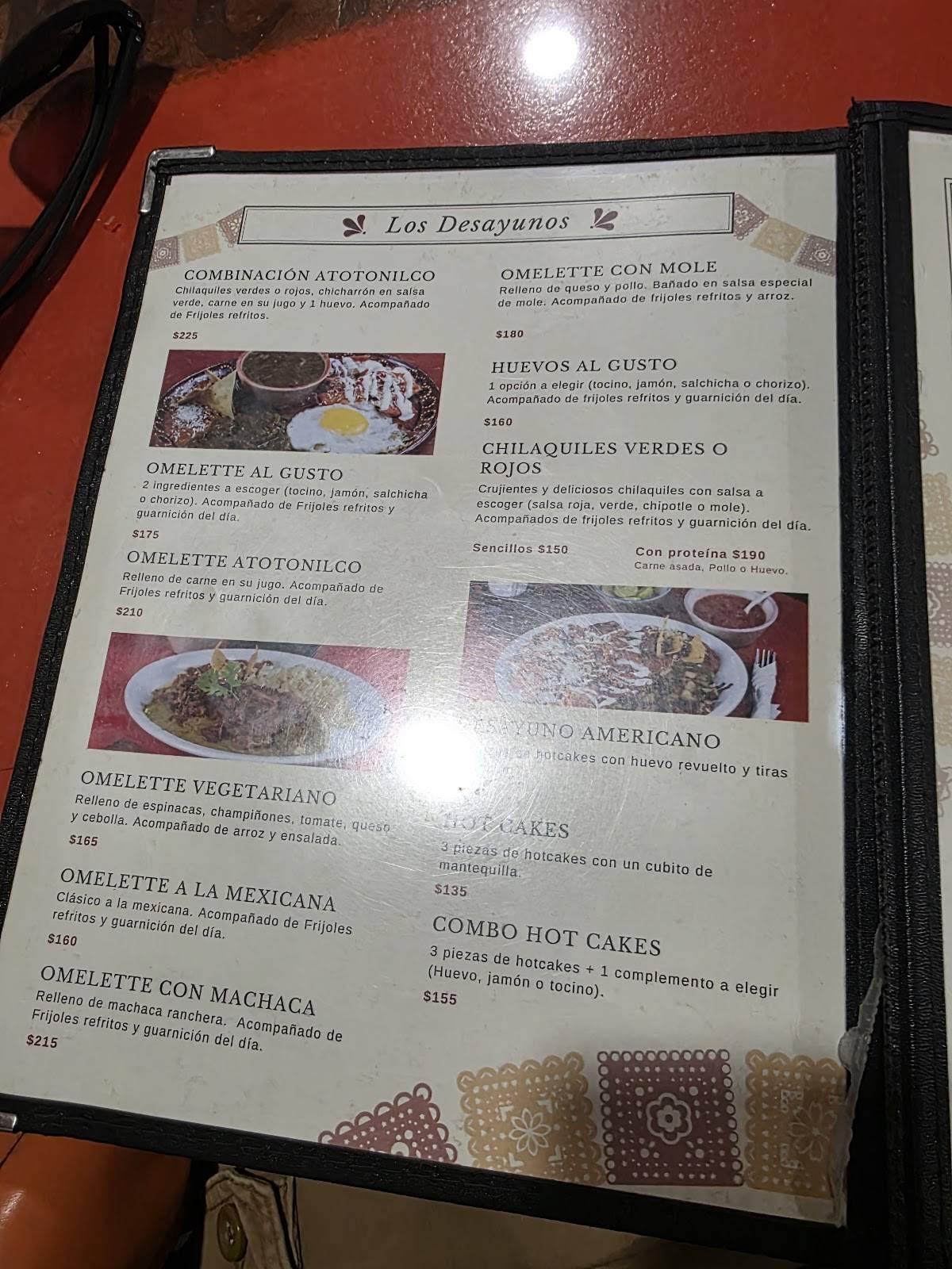 Carta de Restaurante Atotonilco, Tijuana, Blvd. Josefa Ortiz de ...
