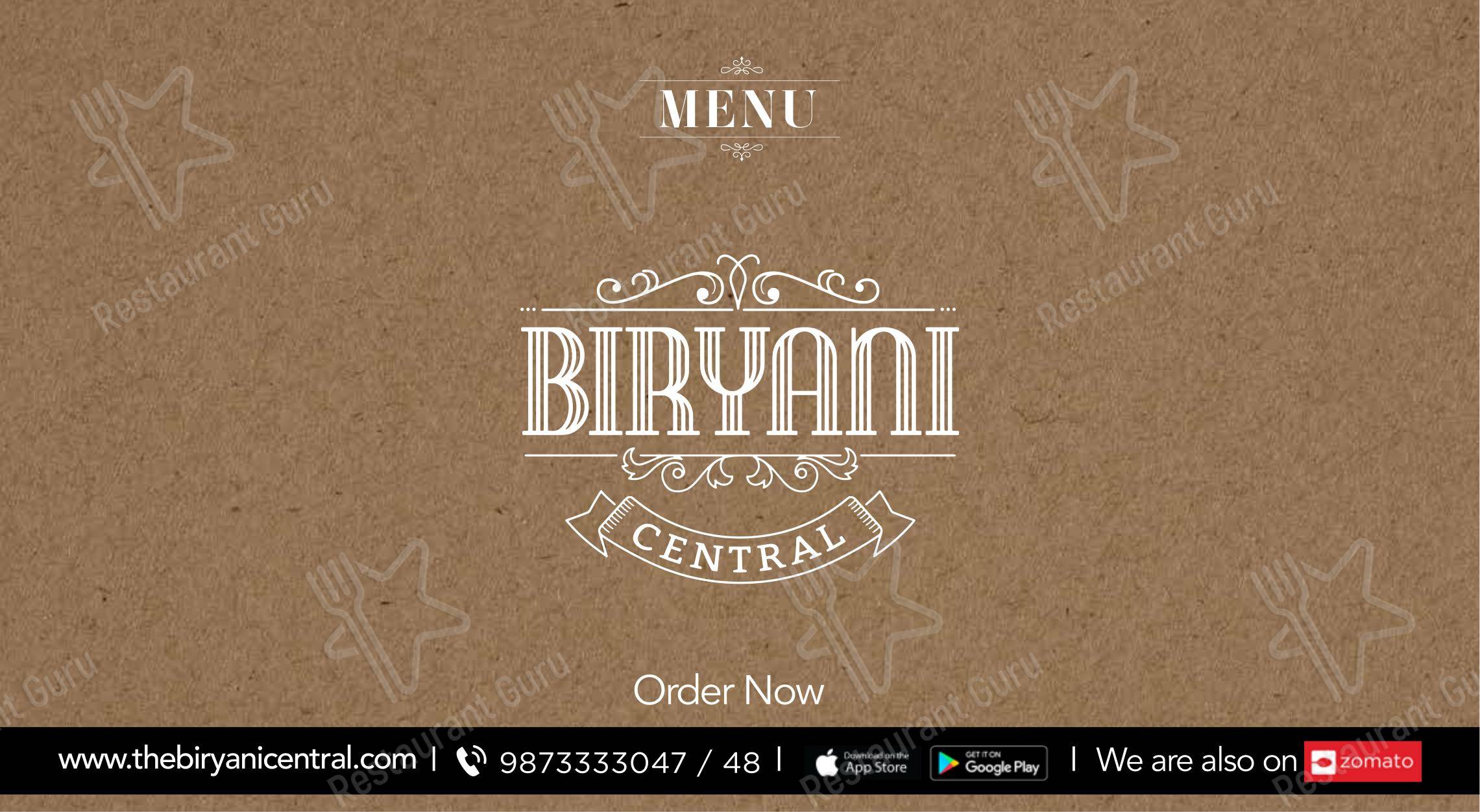 Menu at Biryani Central, New Delhi, Shop A