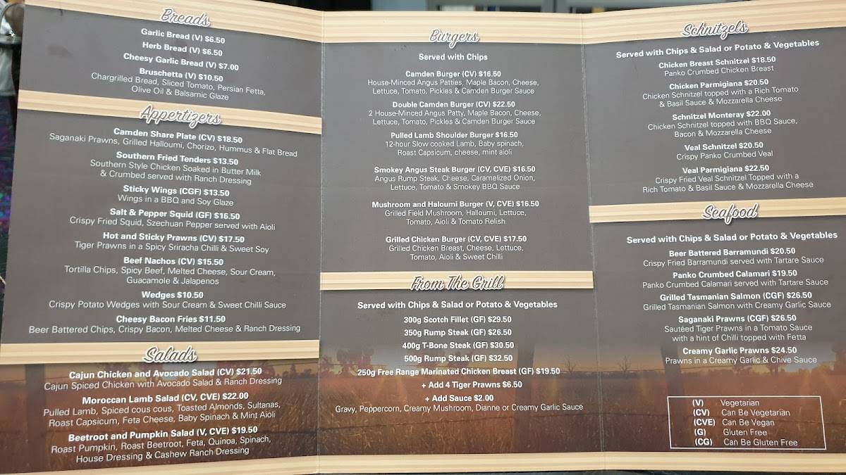 Menu at Bistro22 pub & bar, Camden
