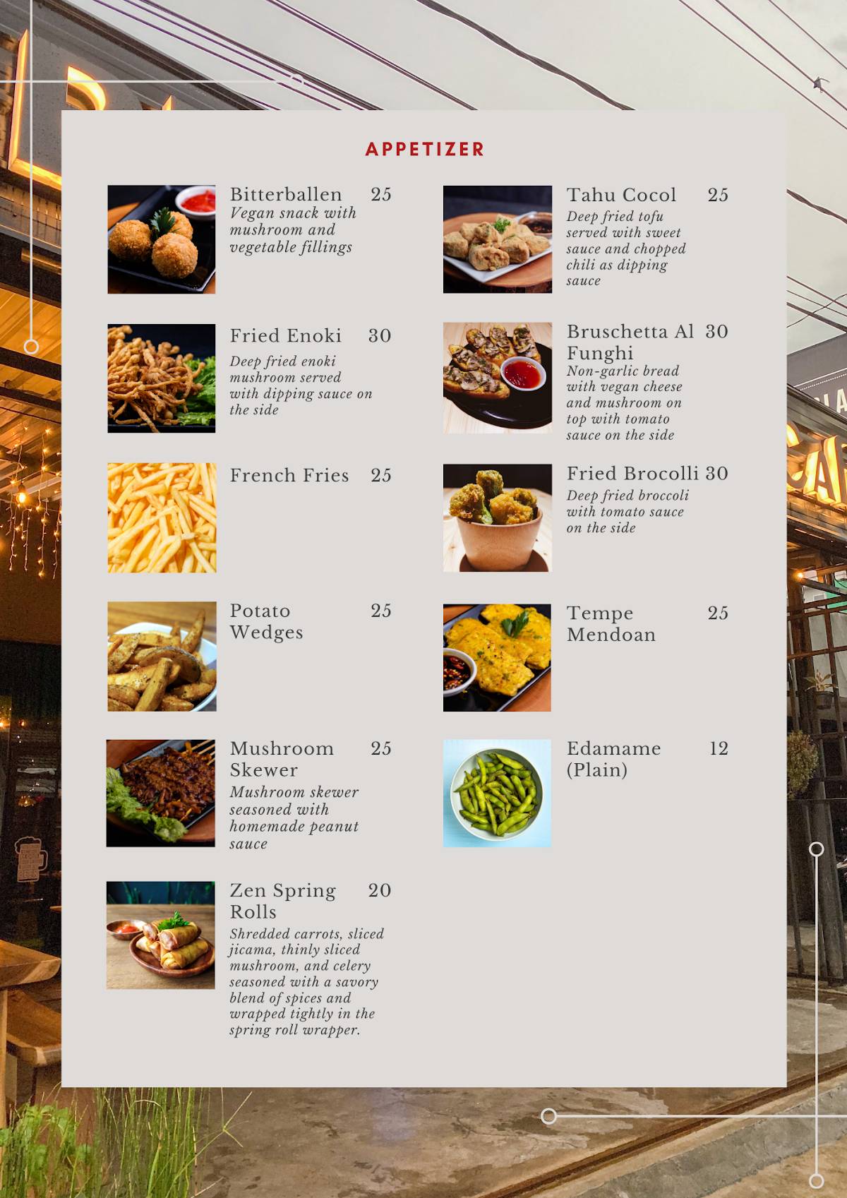 Menu at Black Forest Cafe, Yogyakarta
