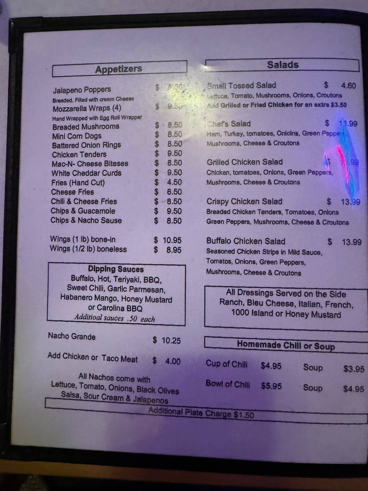 Menu at Black Frog Grille pub & bar, Sullivan