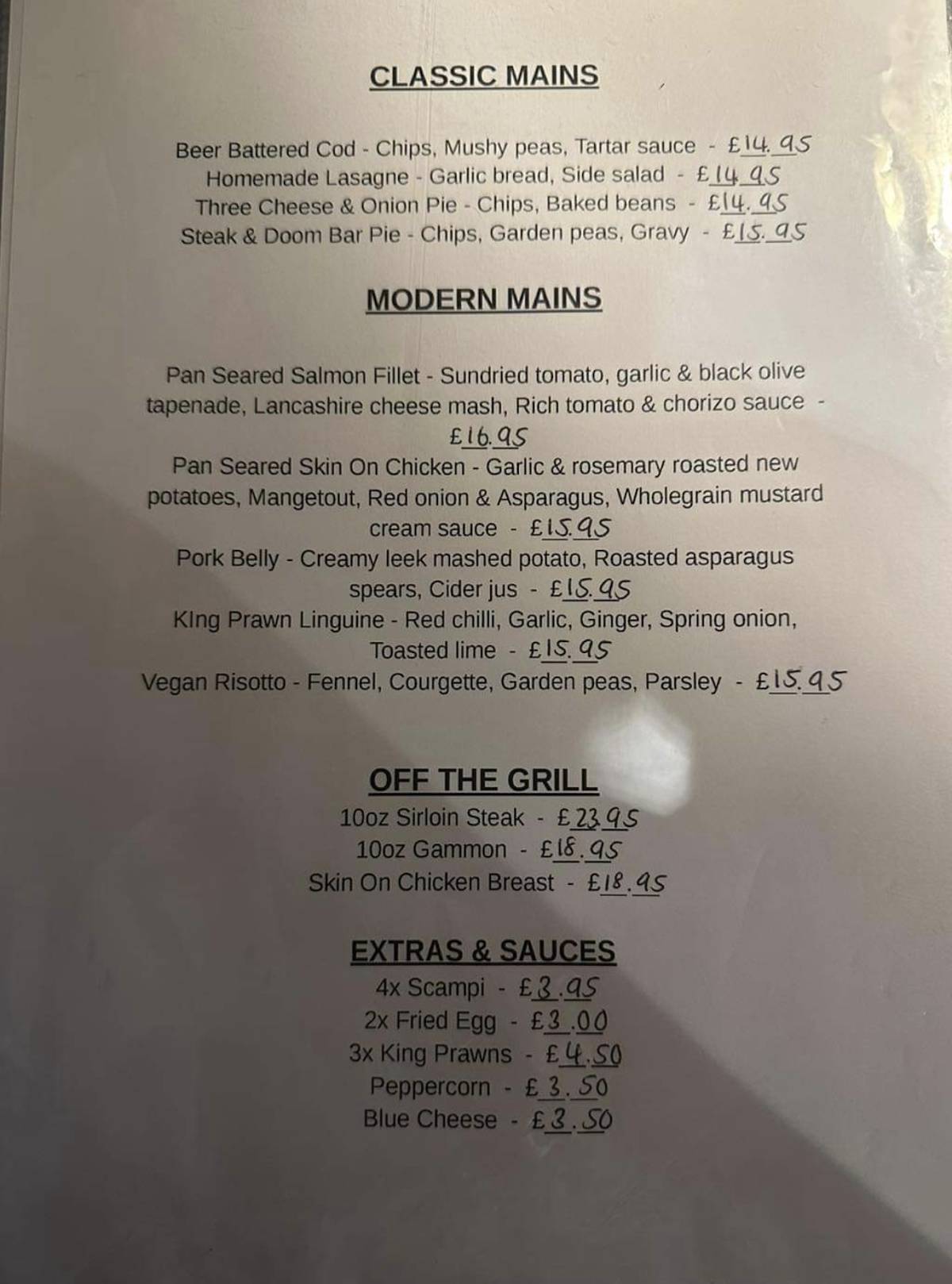 Menu at Black Ladd Public House, Oldham