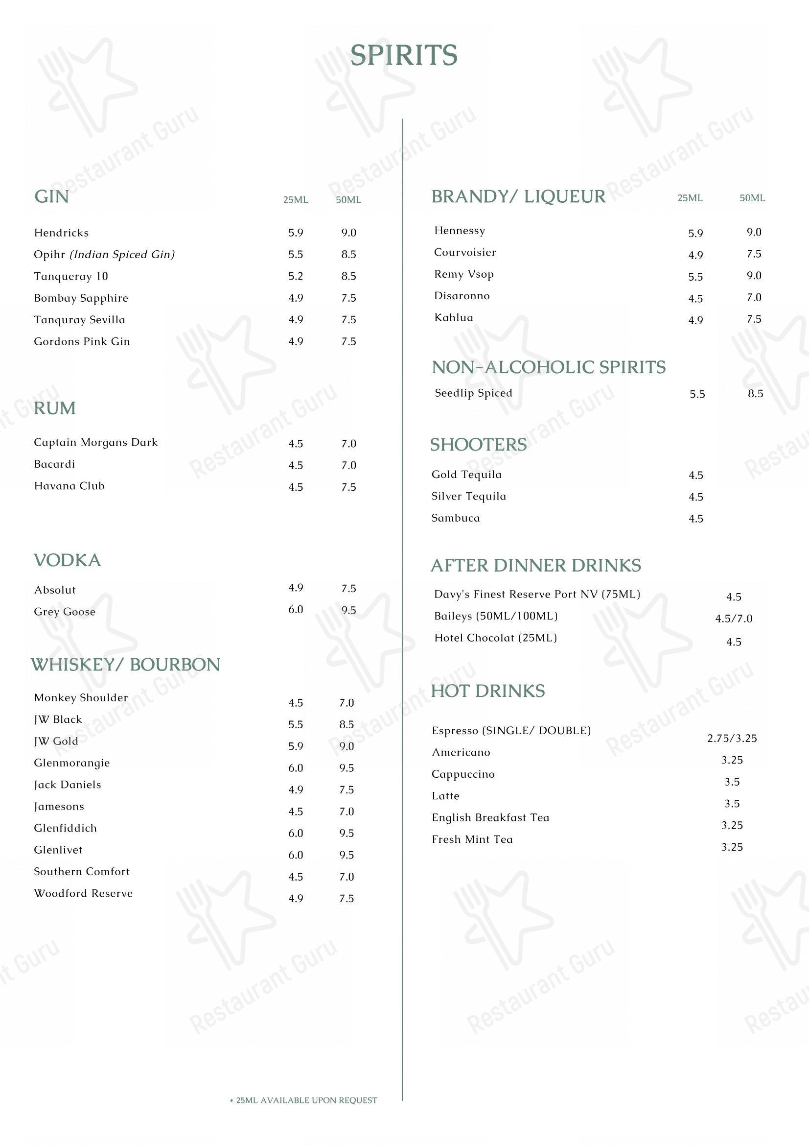 Menu at Black Salt Sheen restaurant, London, 505-507 Upper Richmond ...