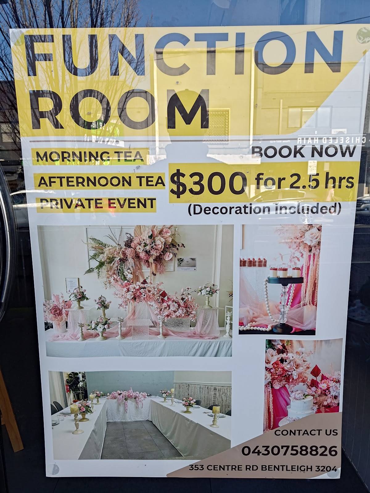 Menu at Blend in function room restaurant, Bentleigh